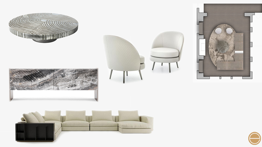 Project of high-end Made in Italy design for a hillside villa ...